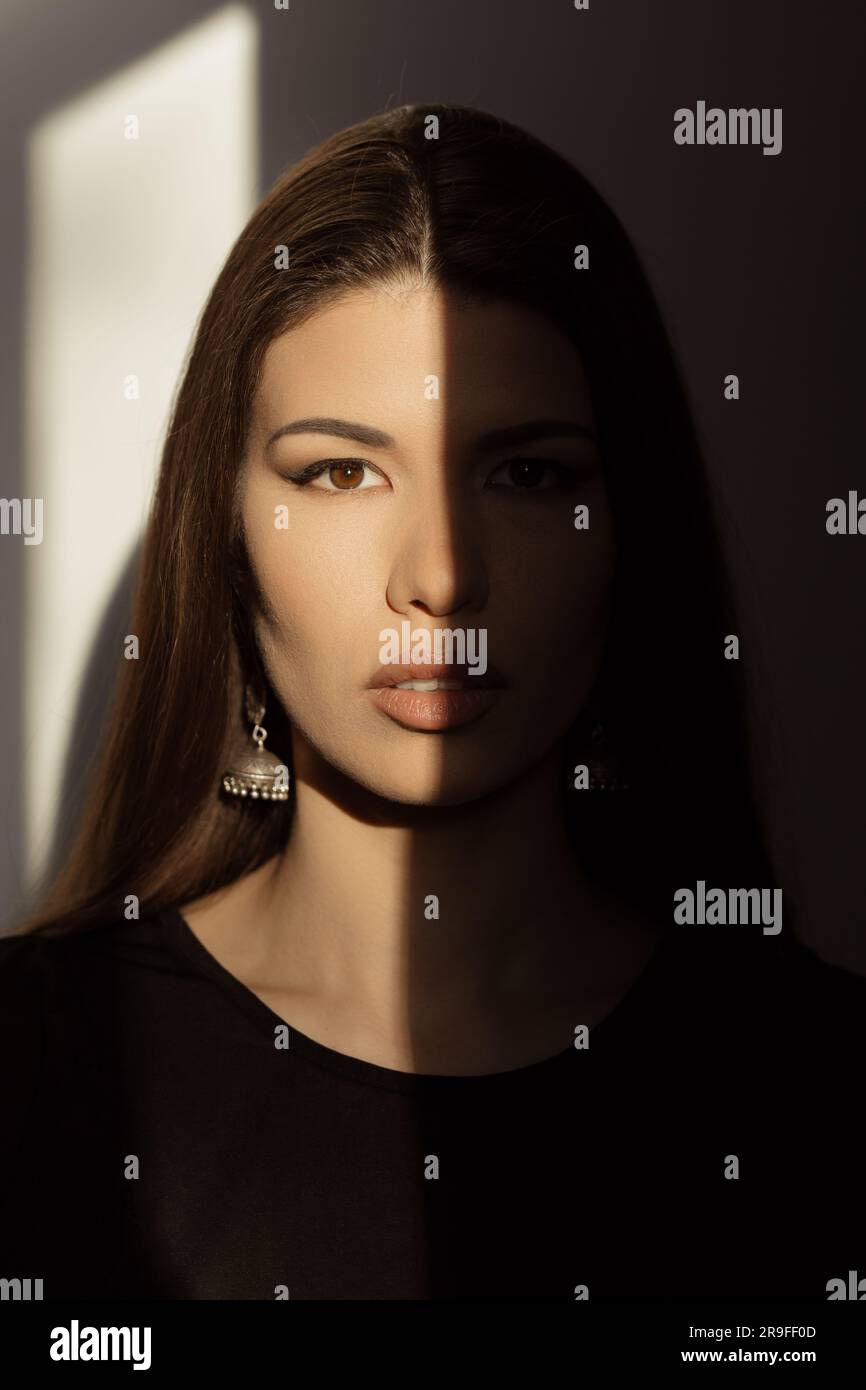 Half face in shade hi-res stock photography and images - Alamy