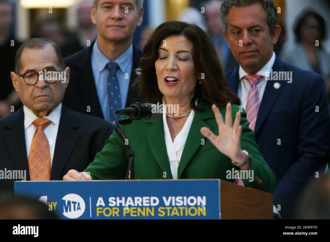 NEW YORK, NY- JUNE 26: New York State Governor Kathy Hochul and Elected ...