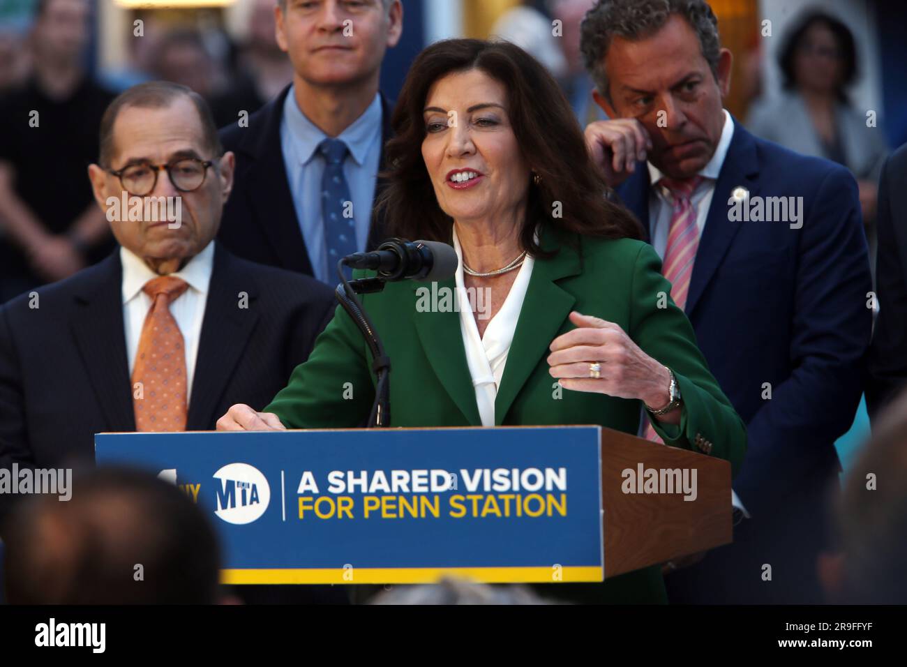 NEW YORK, NY- JUNE 26: New York State Governor Kathy Hochul and Elected ...