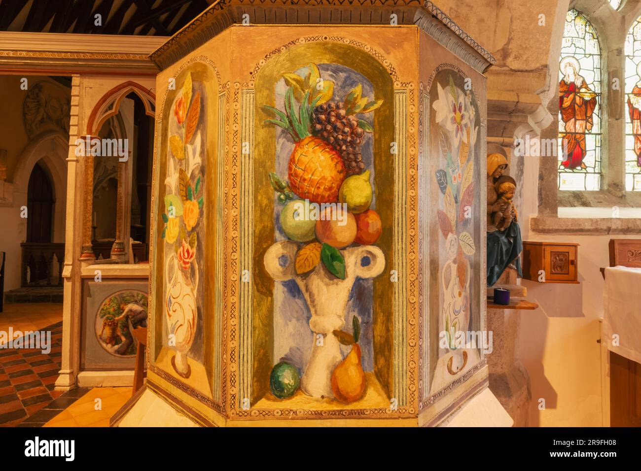 England, Sussex, East Sussex, Berwick, Berwick Church aka St Michael ...