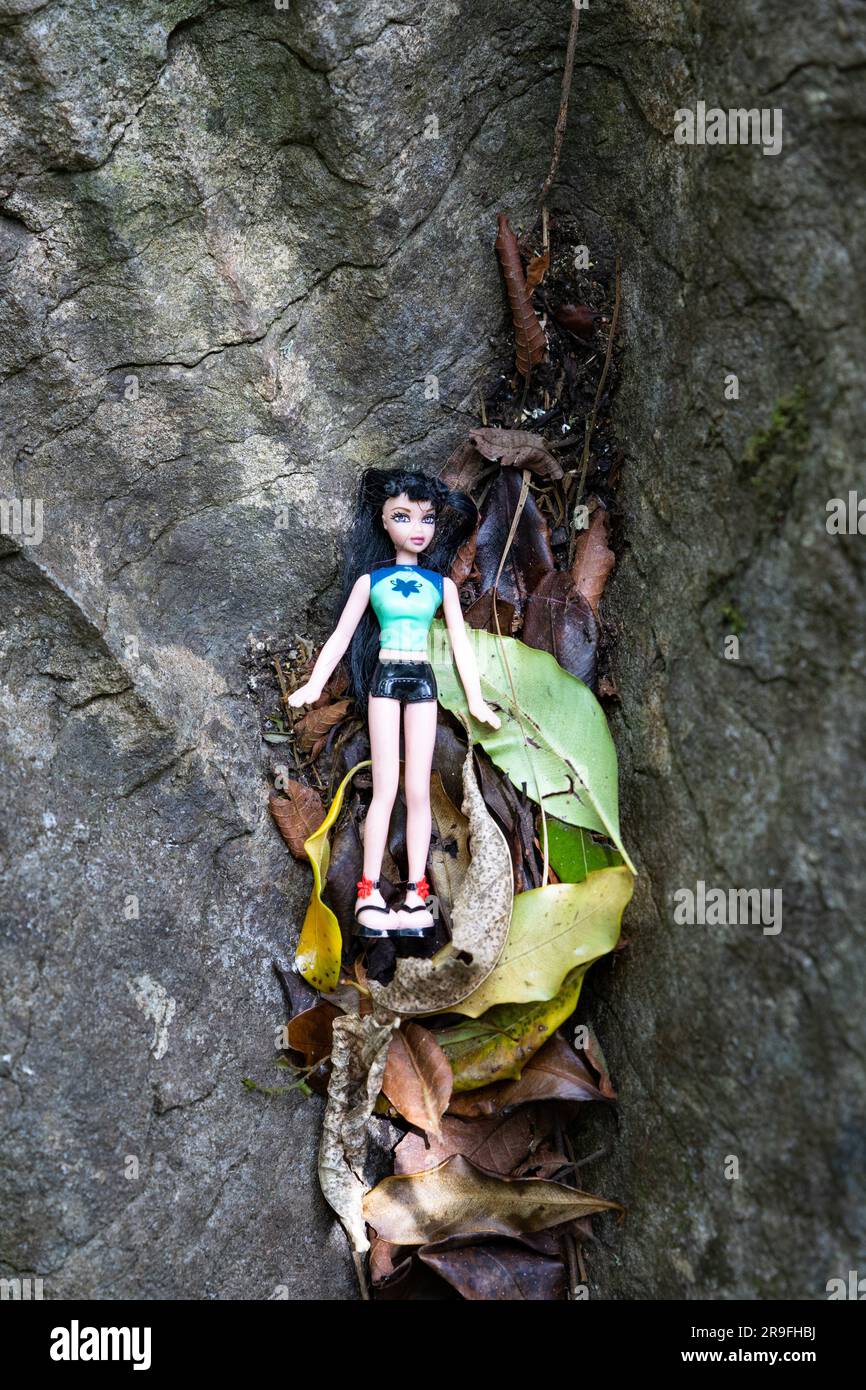 A toy left in the Labyrinth Rocks, a series of Limestone Canyons near ...