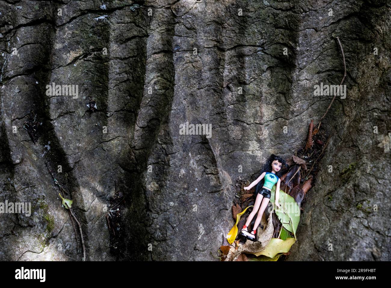 A toy left in the Labyrinth Rocks, a series of Limestone Canyons near ...