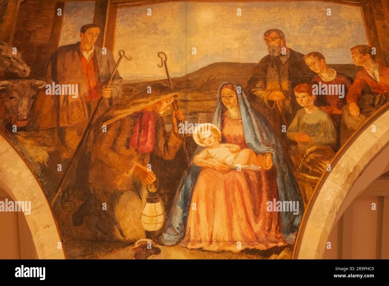 England, Sussex, East Sussex, Berwick, Berwick Church aka St Michael ...