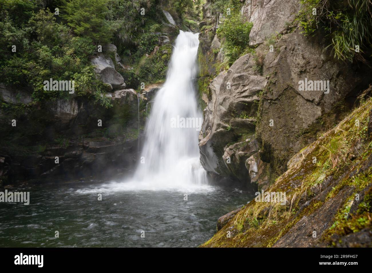 Wainui Falls Waterfalls Wainui Bay, Tasman Region, New Zealand, South ...
