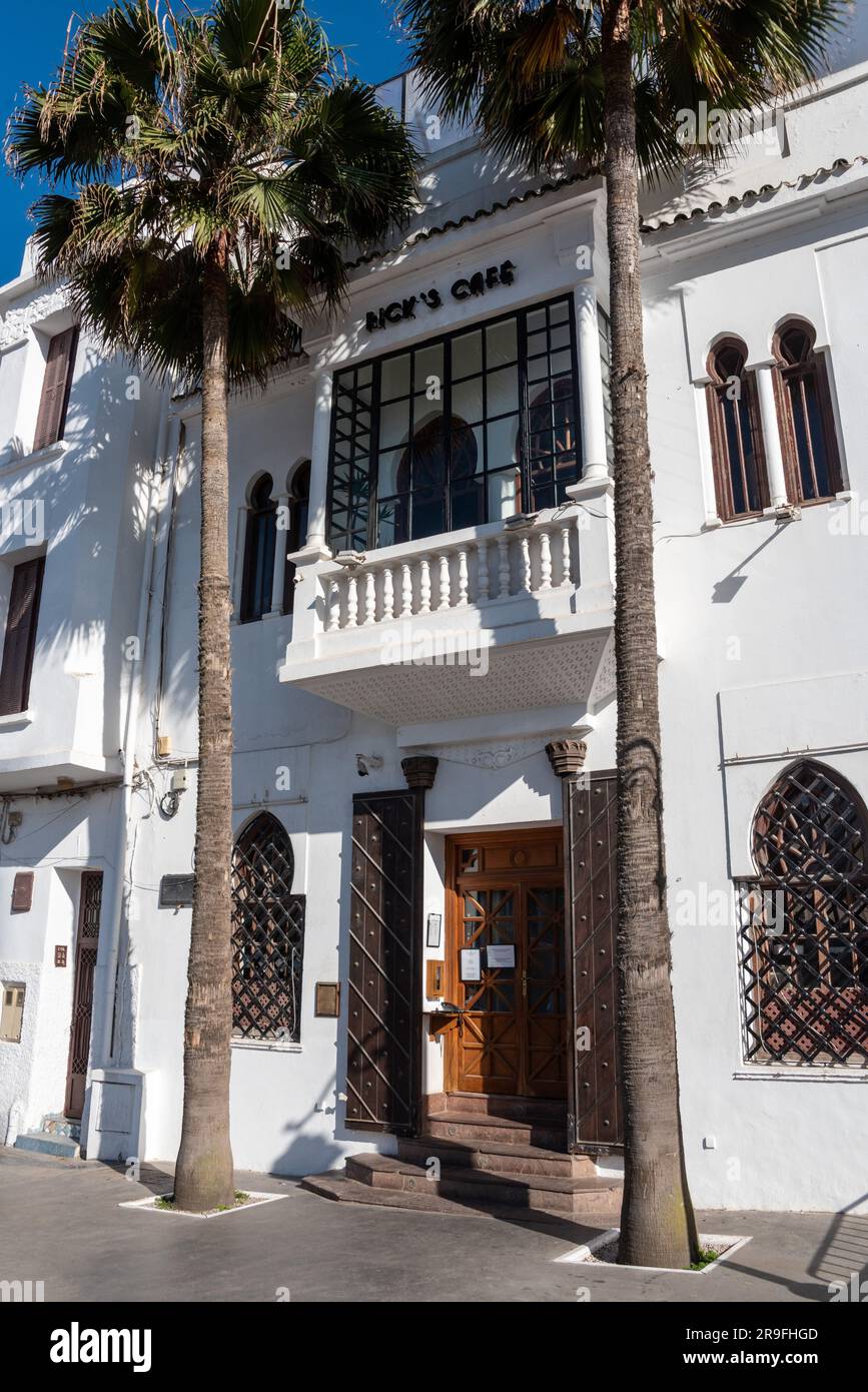 CASABLANCA, MOROCCO - APRIL 13, 2023 - Entrance of the famous Rick's ...