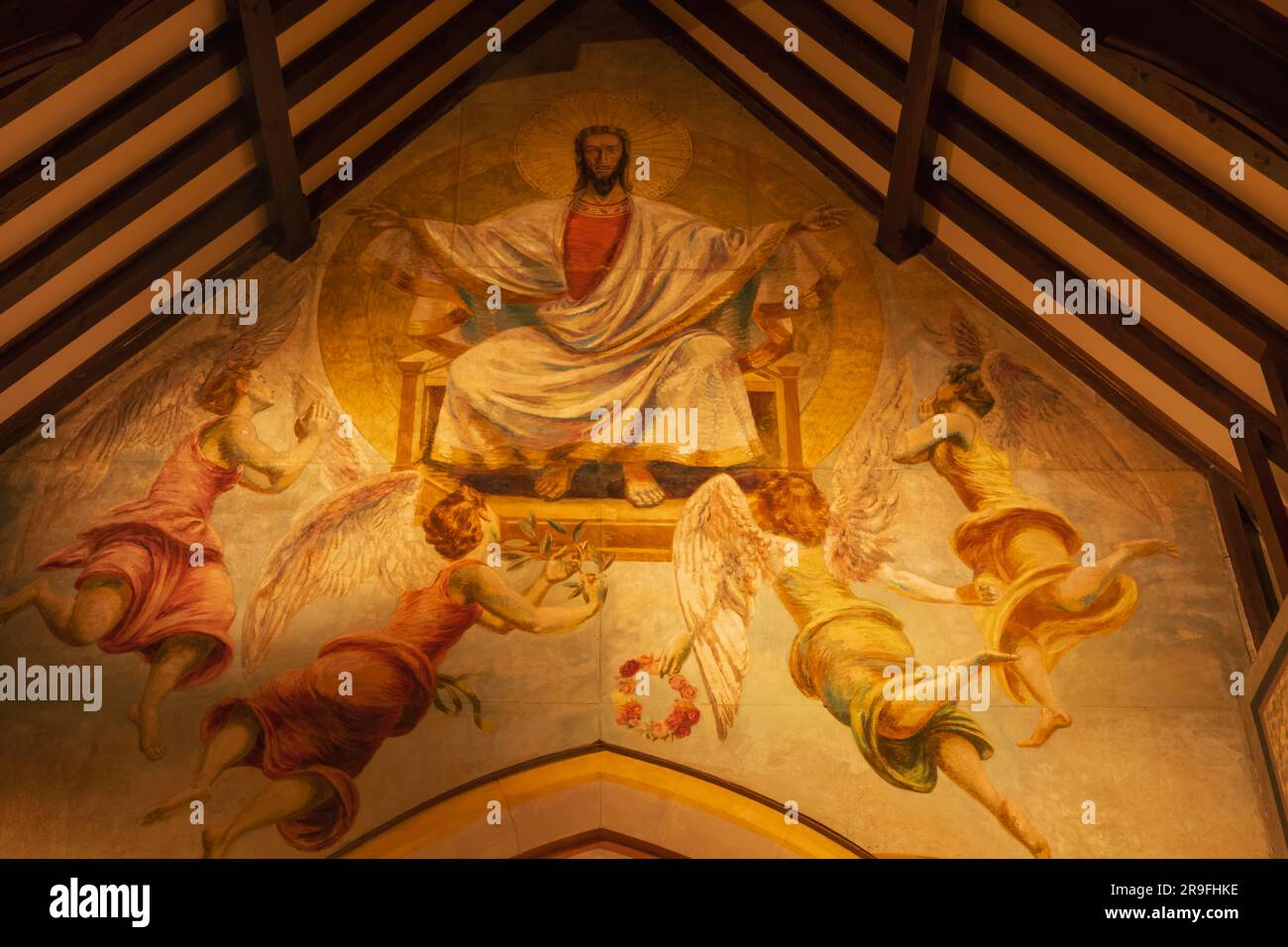 England, Sussex, East Sussex, Berwick, Berwick Church aka St Michael ...