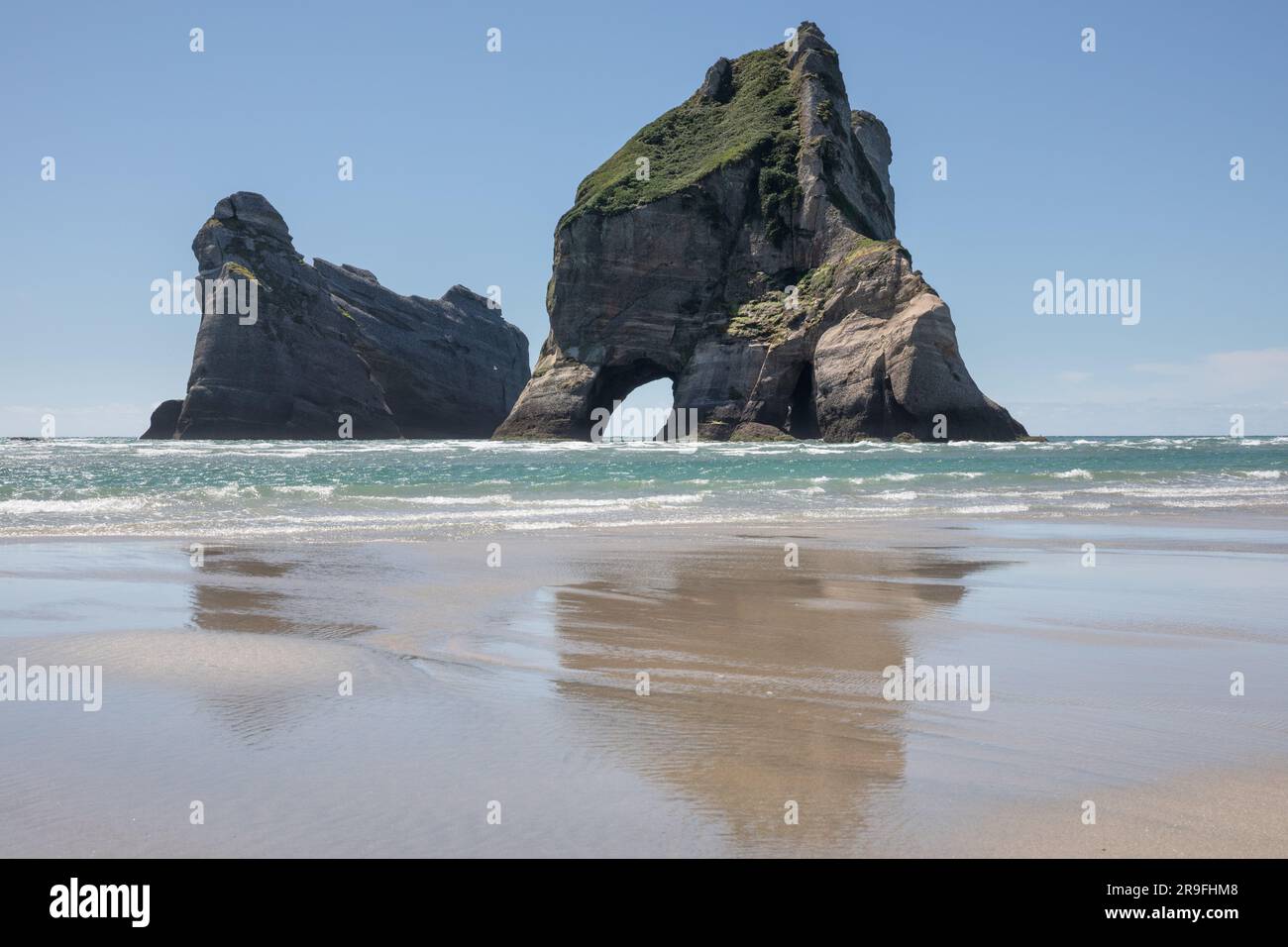 Archway Islands at Wharariki Beach, New Zealand, South Island's Most Northerly Point on Tasman ...