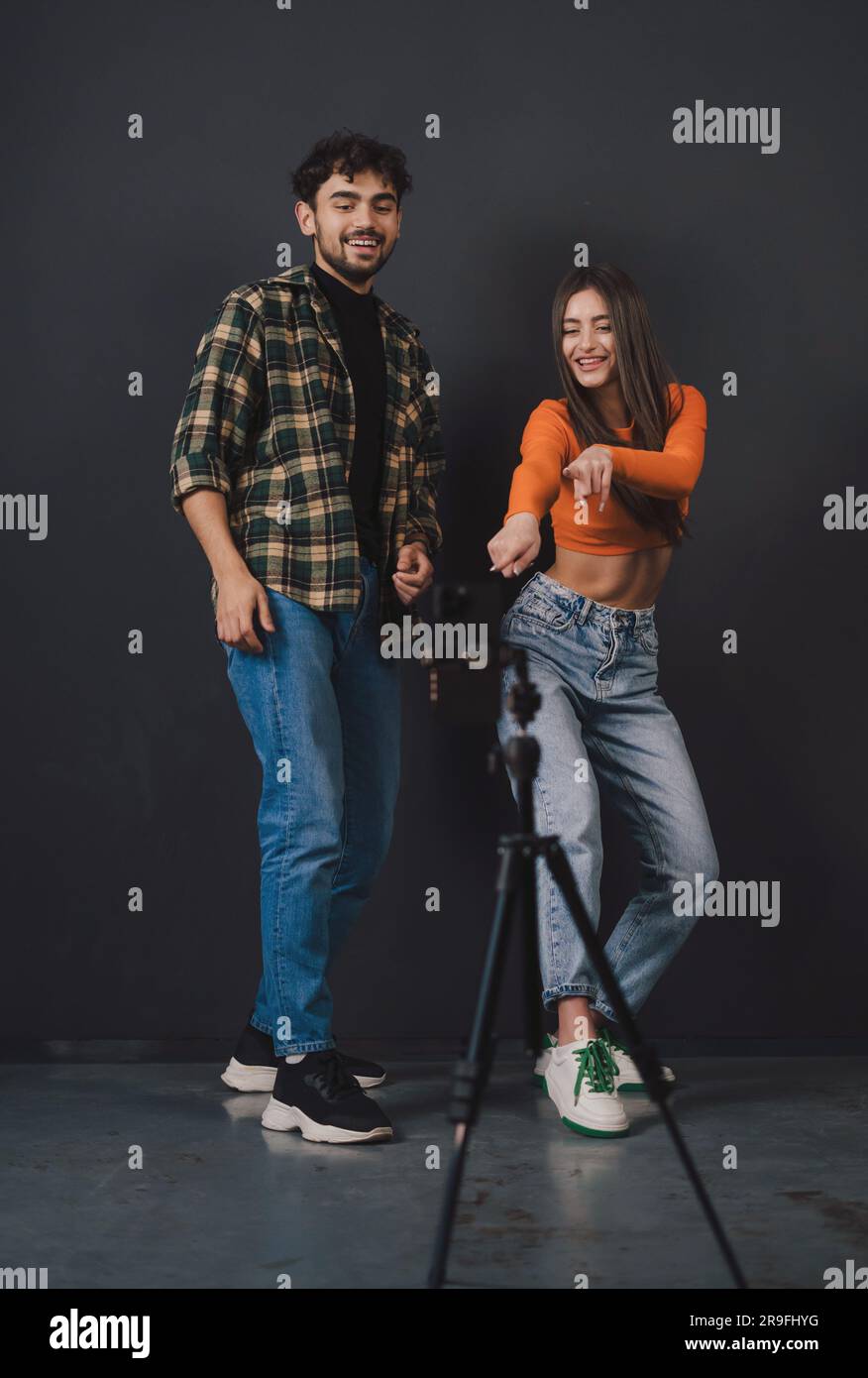Diverse couple in modern studio hi-res stock photography and images - Alamy