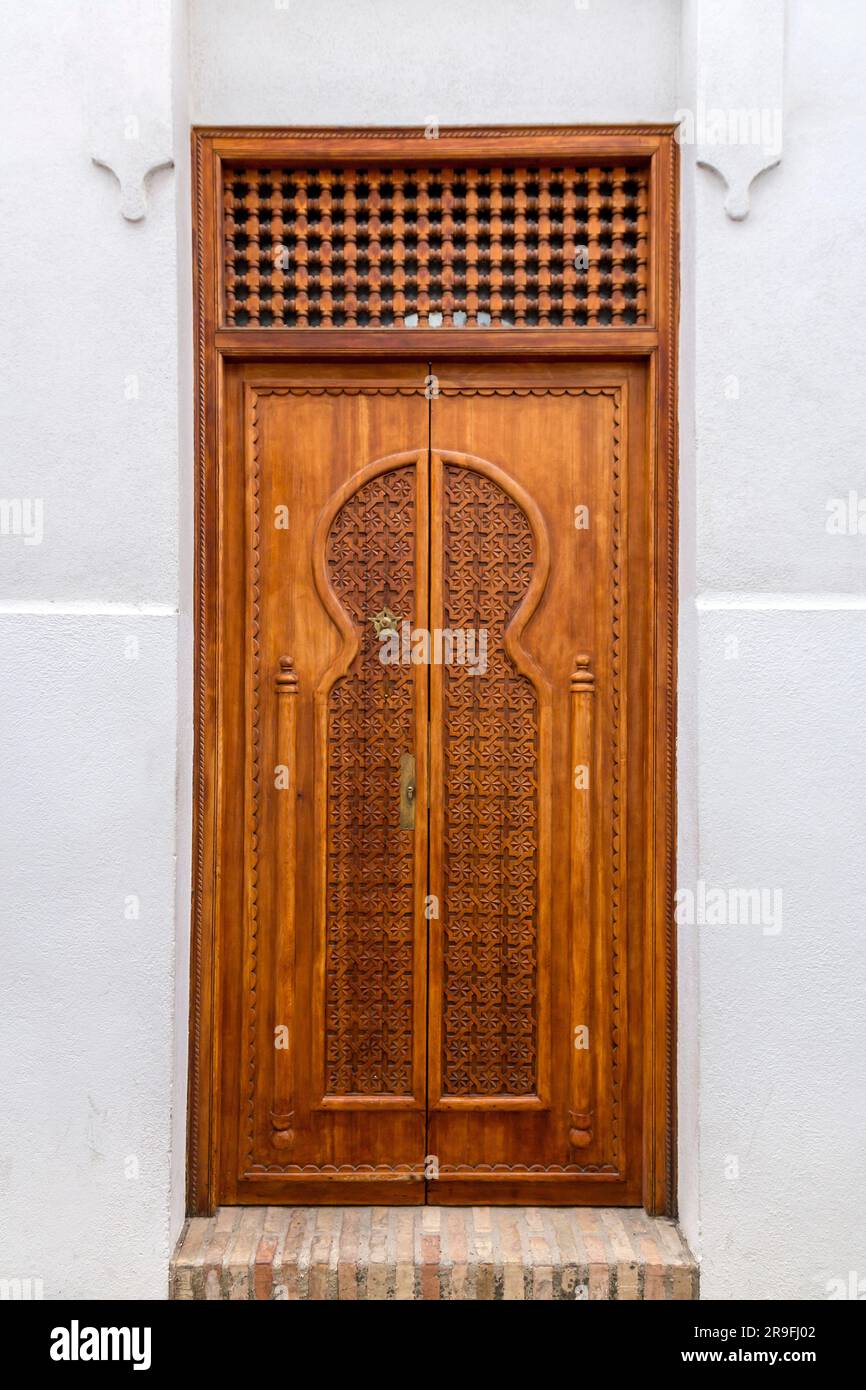 Old and beautiful ornate door, Andalusian architectural detail Stock ...