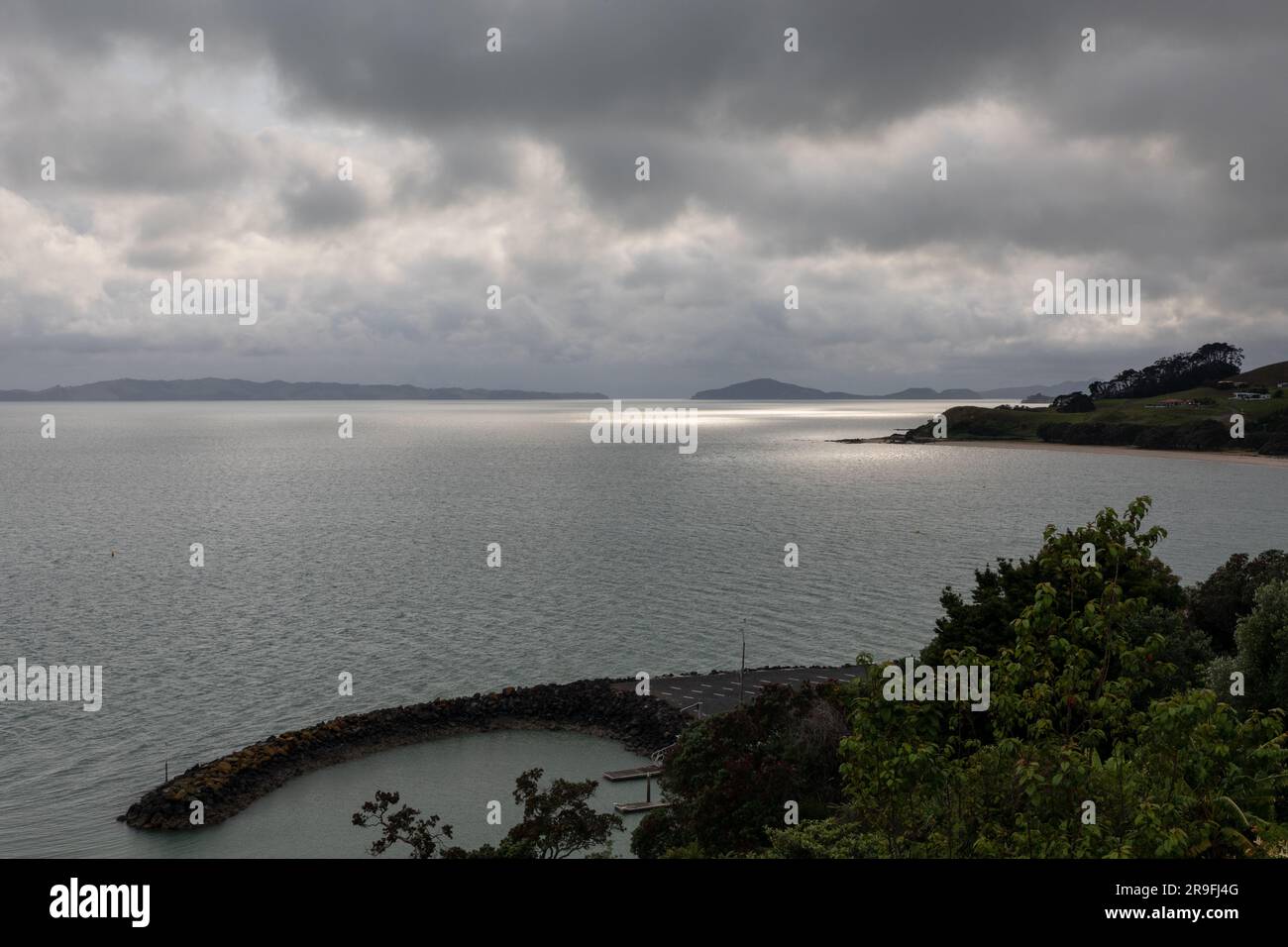 Maraetai Harbour just east of Auckland in New Zealand North Island ...