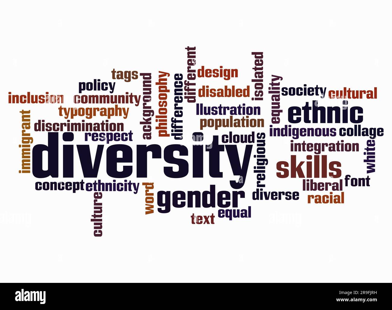 Word Cloud with DIVERSITY concept create with text only Stock Photo - Alamy