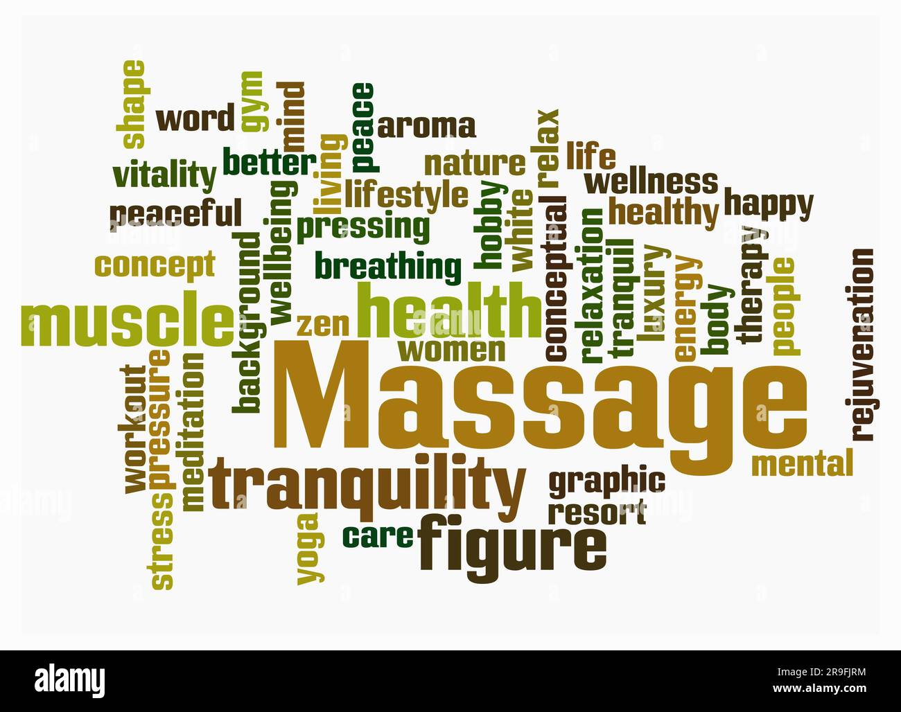 Word Cloud with MASSAGE concept create with text only Stock Photo - Alamy