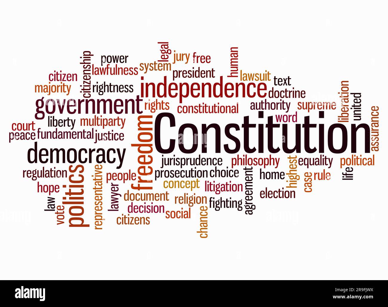 Word Cloud with CONSTITUTION concept create with text only Stock Photo ...