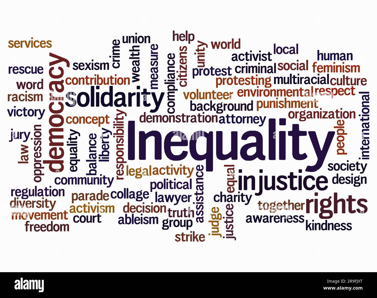 Word Cloud with INEQUALITY concept create with text only Stock Photo ...