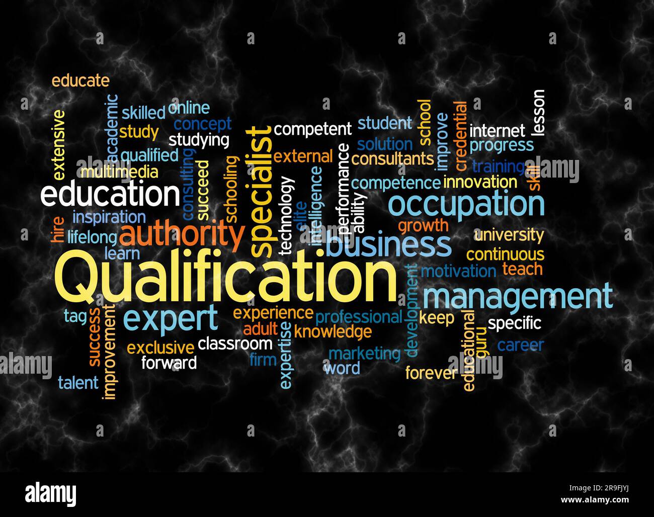 Word Cloud with QUALIFICATION concept create with text only Stock Photo ...