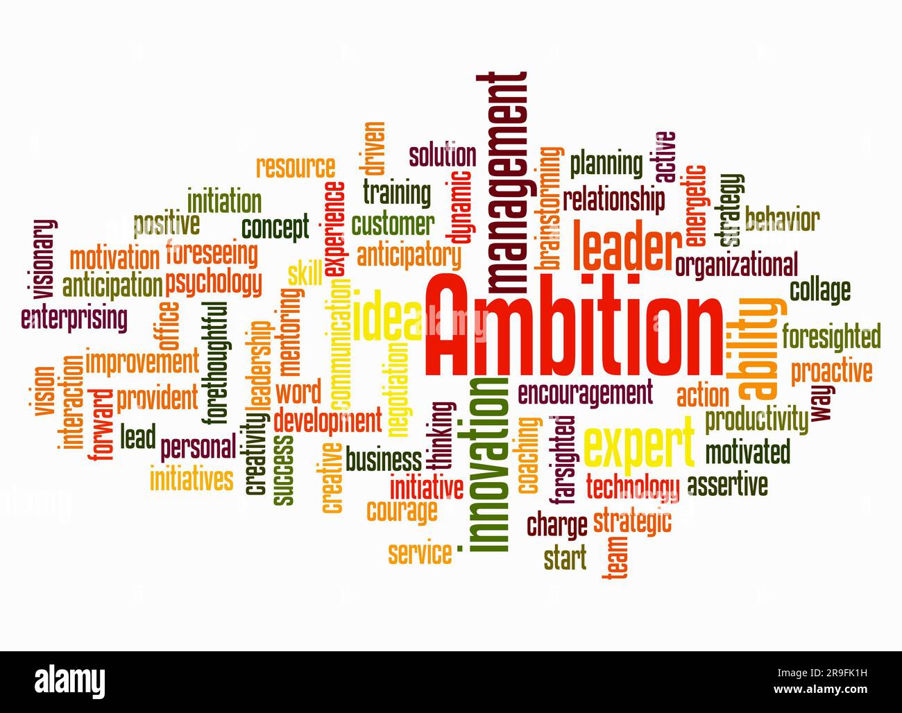 Word Cloud with AMBITION concept create with text only Stock Photo - Alamy