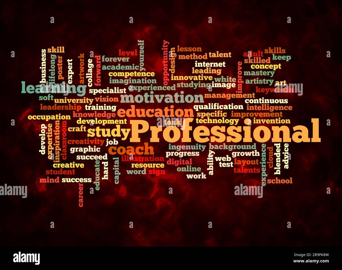 Word Cloud with PROFESSIONAL concept create with text only Stock Photo ...