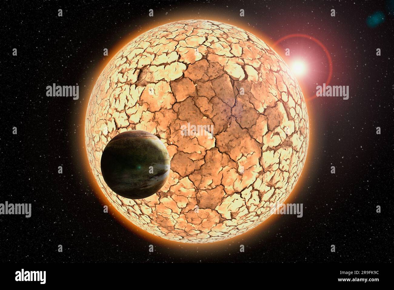 Unknown planet from outer space. Space nebula. Cosmic cluster of stars ...