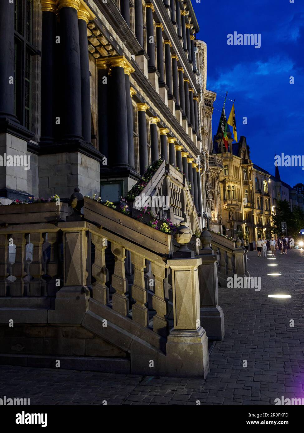 the city of Gent at night Stock Photo - Alamy