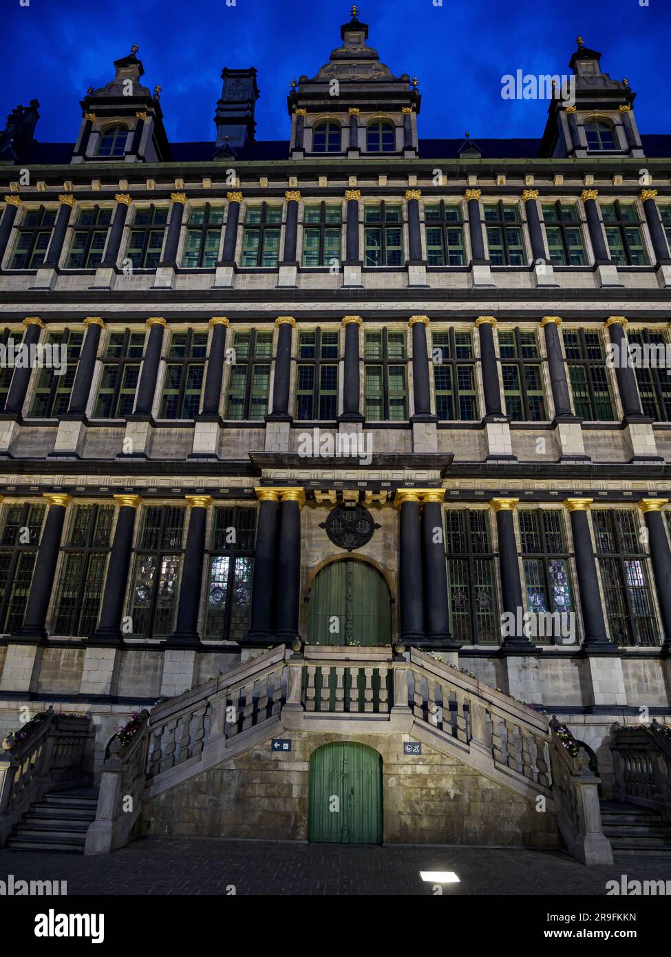 the city of Gent at night Stock Photo - Alamy