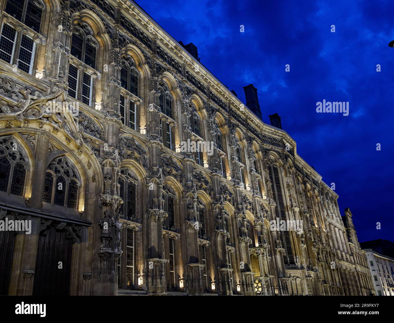 the city of Gent at night Stock Photo - Alamy