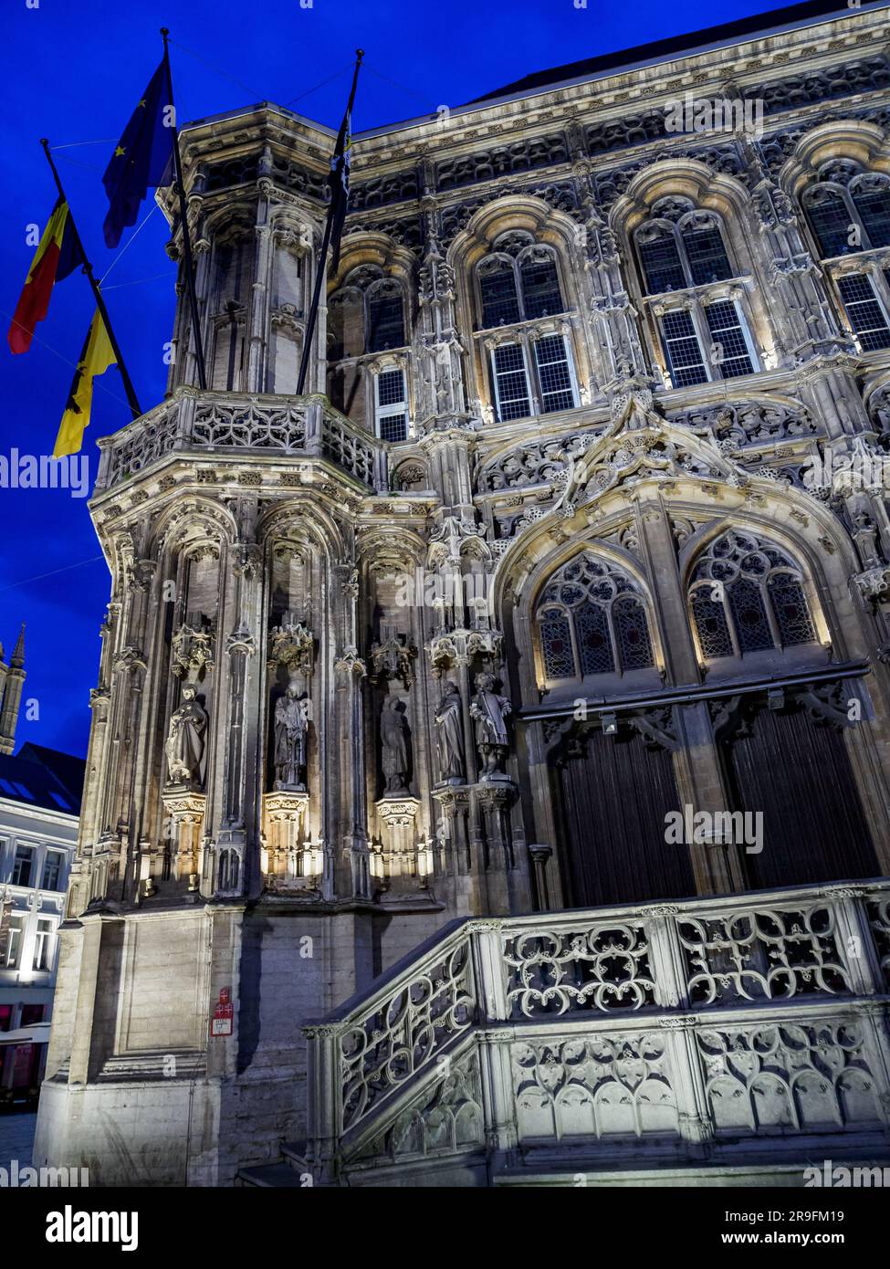 the city of Gent at night Stock Photo - Alamy