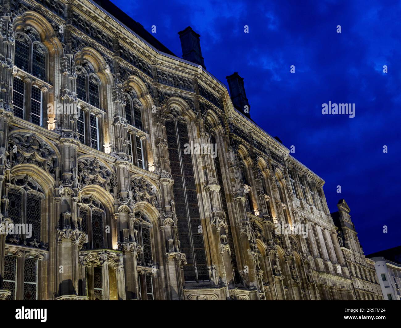 the city of Gent at night Stock Photo - Alamy