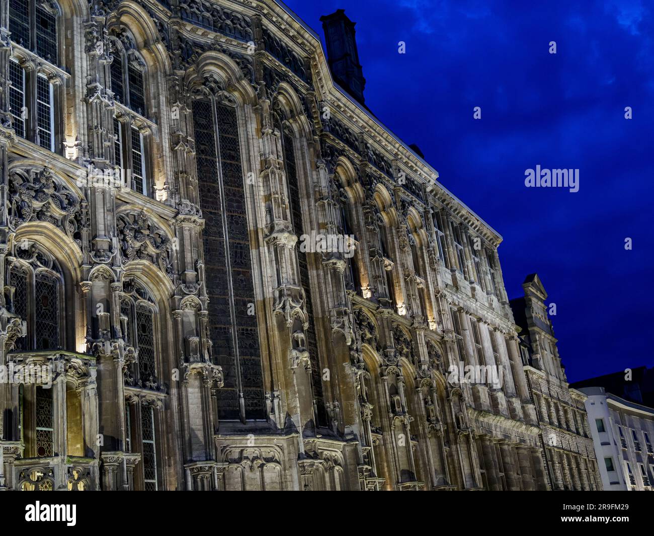 the city of Gent at night Stock Photo - Alamy