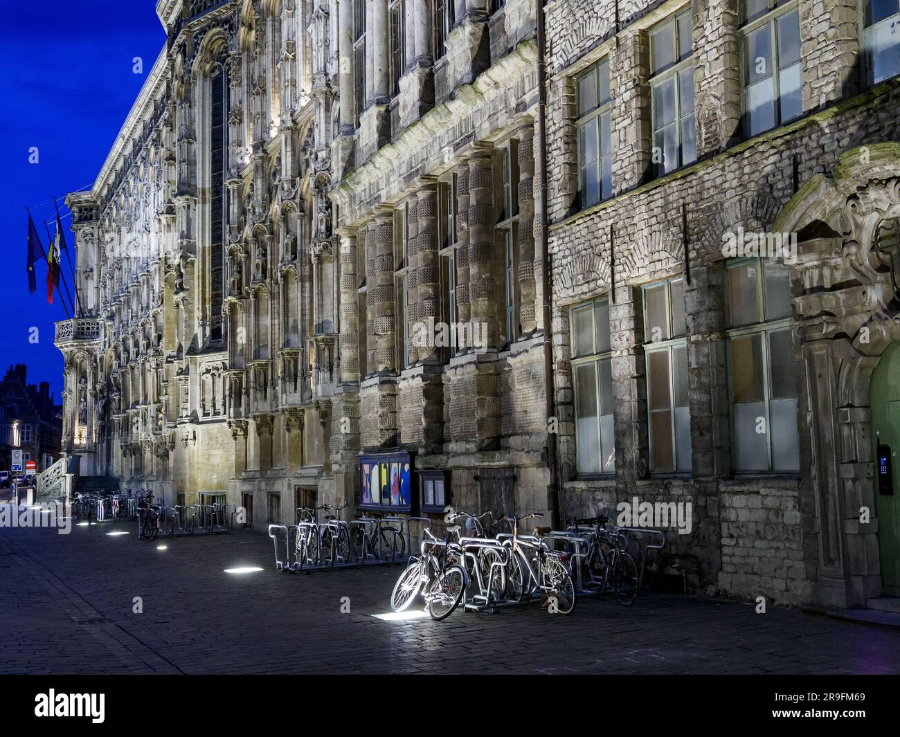 the city of Gent at night Stock Photo - Alamy