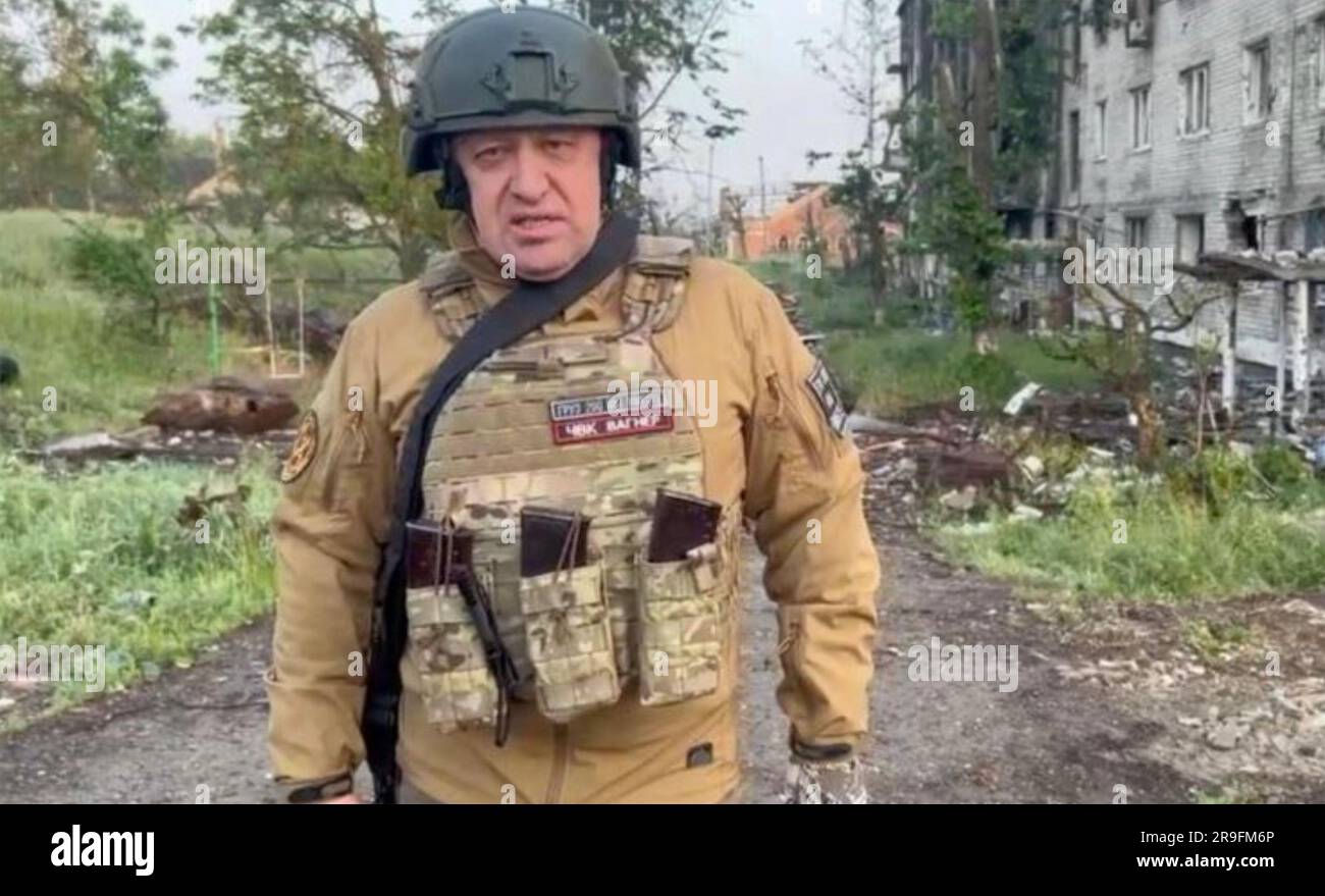 YEVGENY PRIGOZHIN as leader 0of the Russian Wagner mercenary group in ...