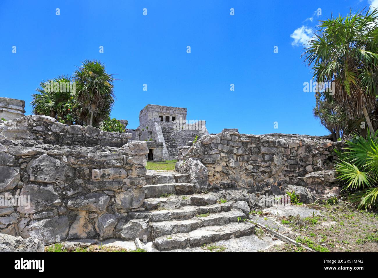 El Castillo, the Castle, Tulum Ruins a Mayan archaeological site at ...