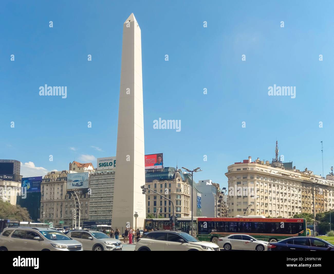 The Obelisk, modern symbol of the city of Buenos Aires, at the ...