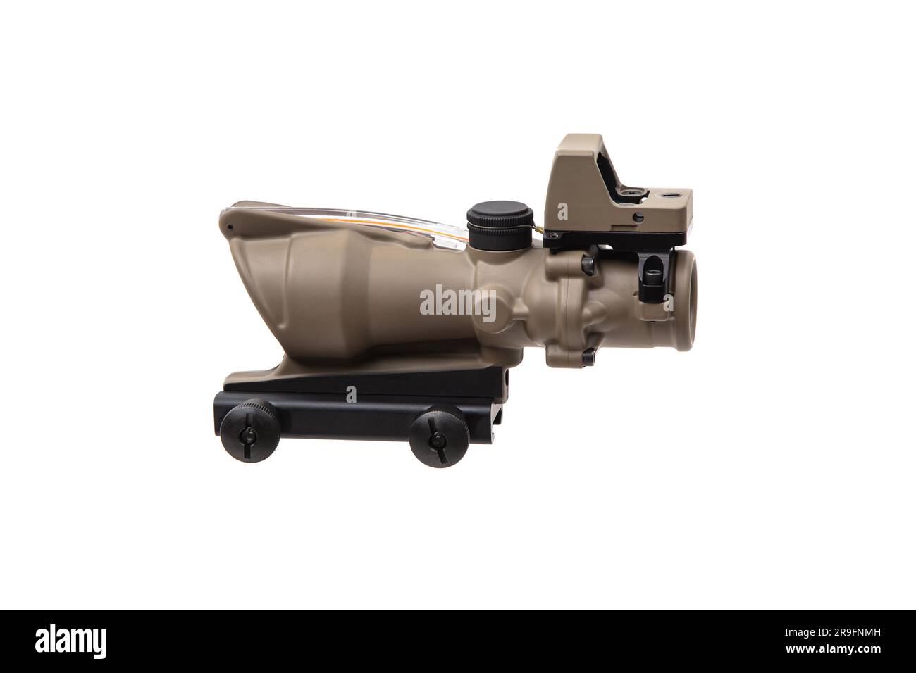 Modern military collimator sight. Aiming device for shooting at close ...