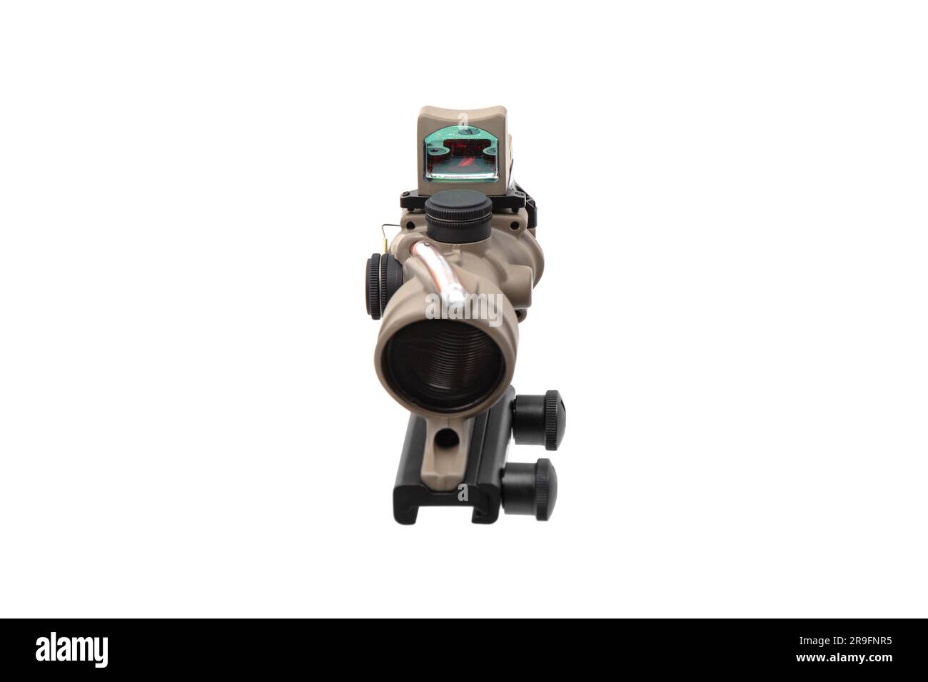 Modern military collimator sight. Aiming device for shooting at close ...