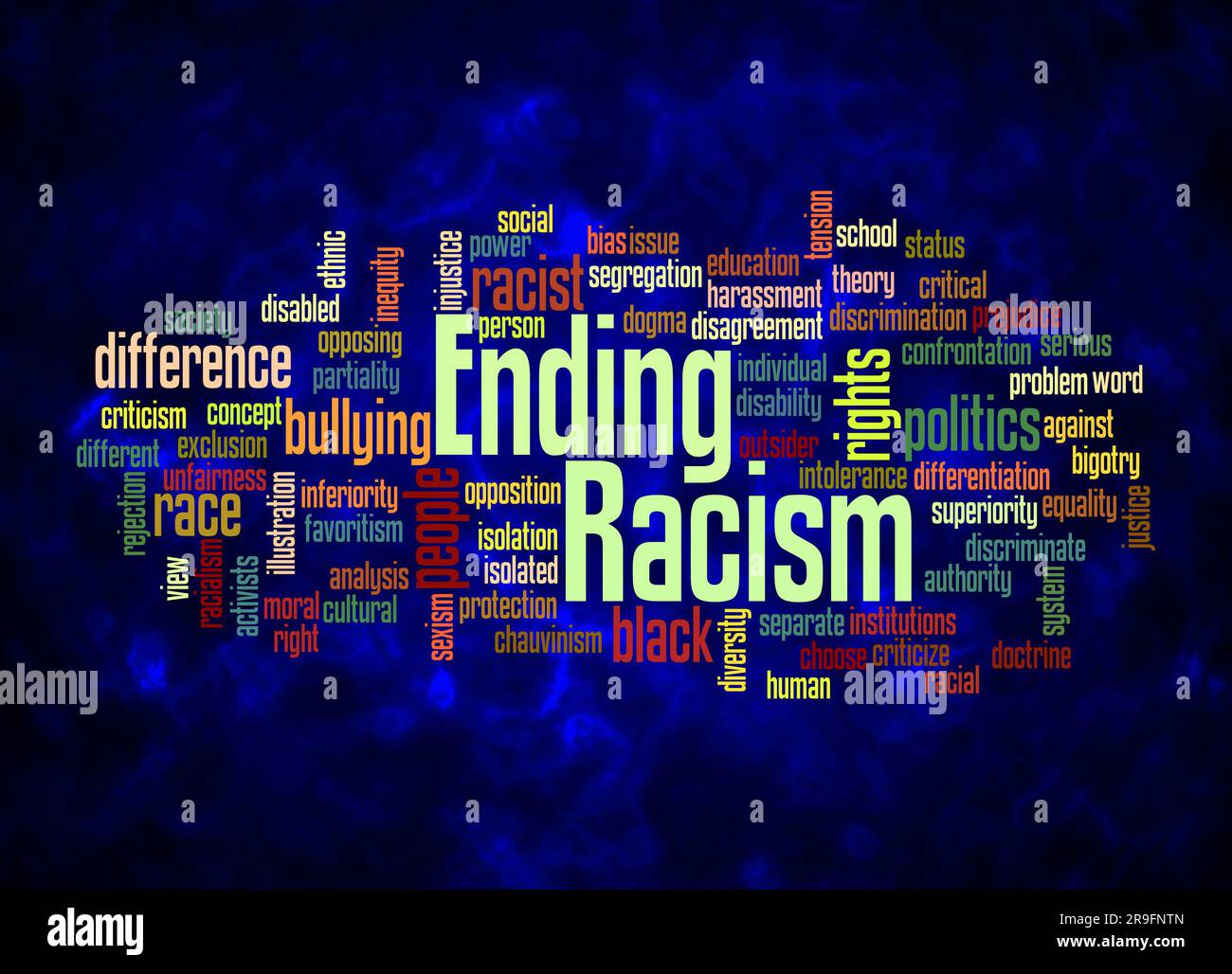 Word Cloud with ENDING RACISM concept create with text only Stock Photo ...