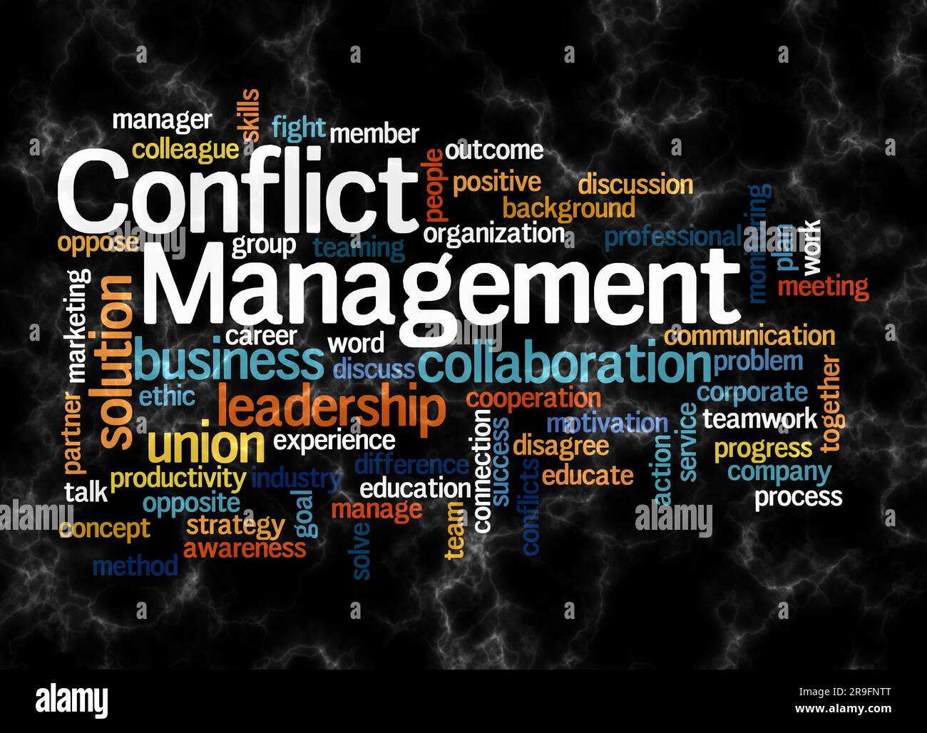 Word Cloud with CONFLICT MANAGEMENT concept create with text only Stock ...