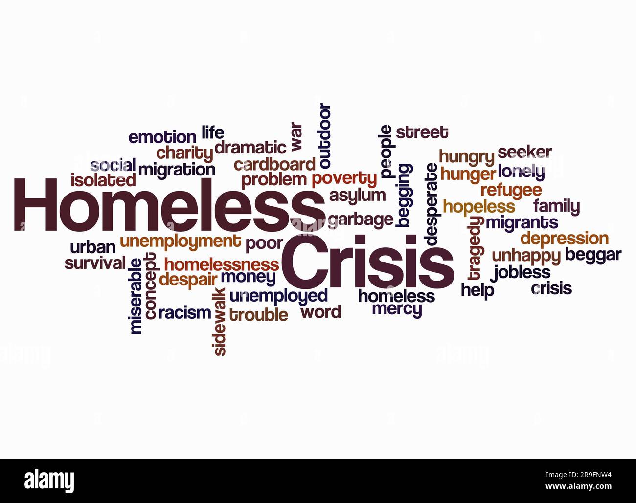 Word Cloud with HOMELESS CRISIS concept create with text only Stock ...