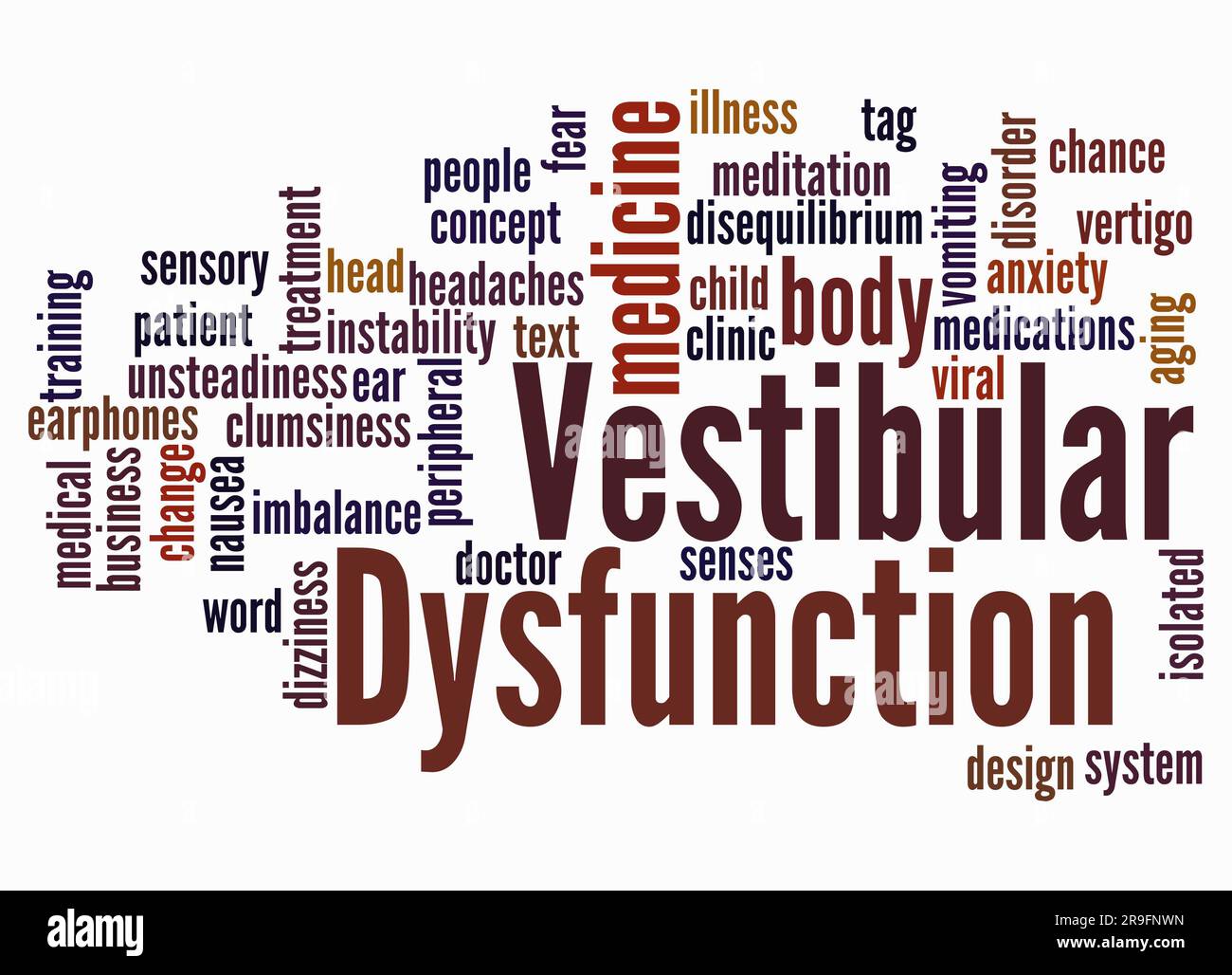 Word Cloud with VESTIBULAR DYSFUNCTION concept create with text only ...