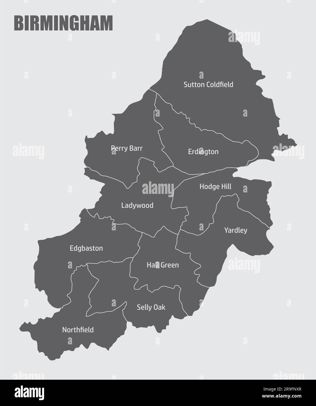 Birmingham on map Stock Vector Images - Alamy