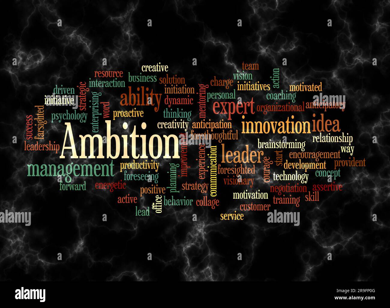 Word Cloud with AMBITION concept create with text only Stock Photo - Alamy