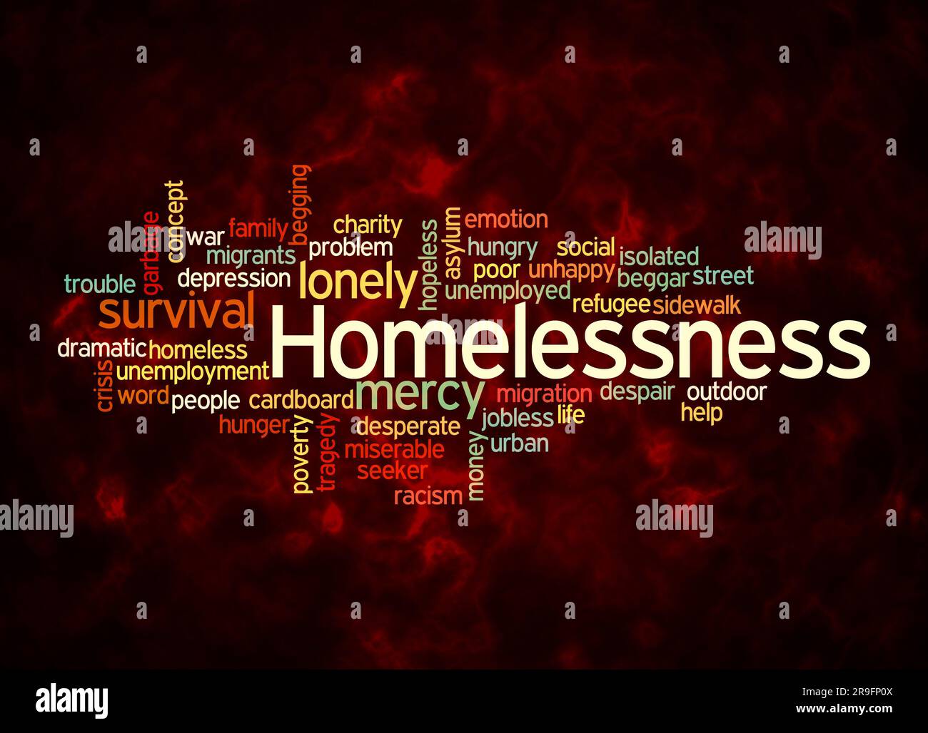 Word Cloud with HOMELESSNESS concept create with text only Stock Photo ...
