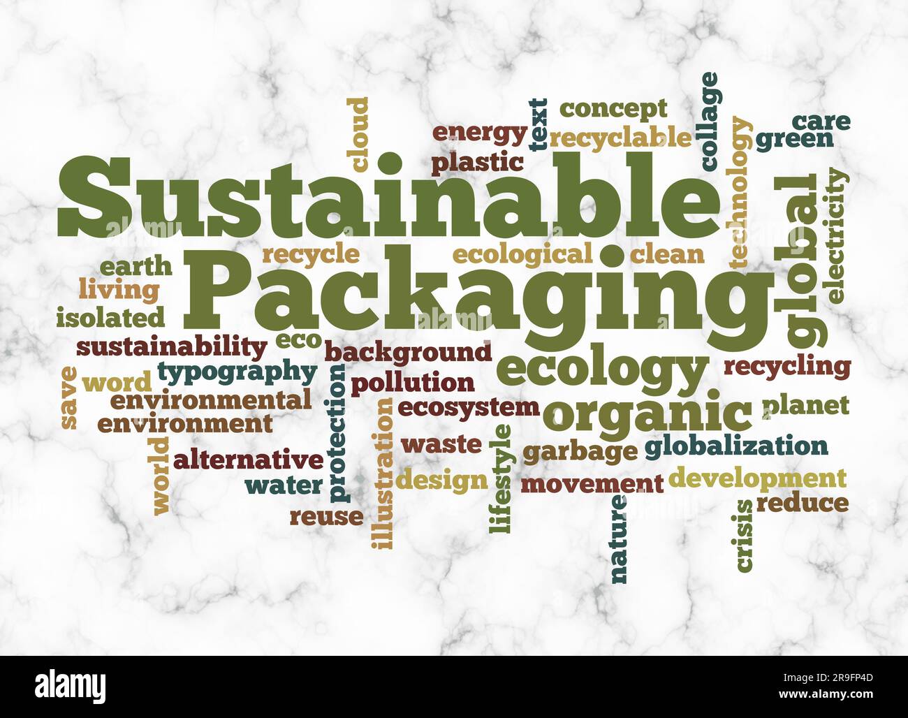 Word Cloud with SUSTAINABLE PACKAGING concept create with text only ...