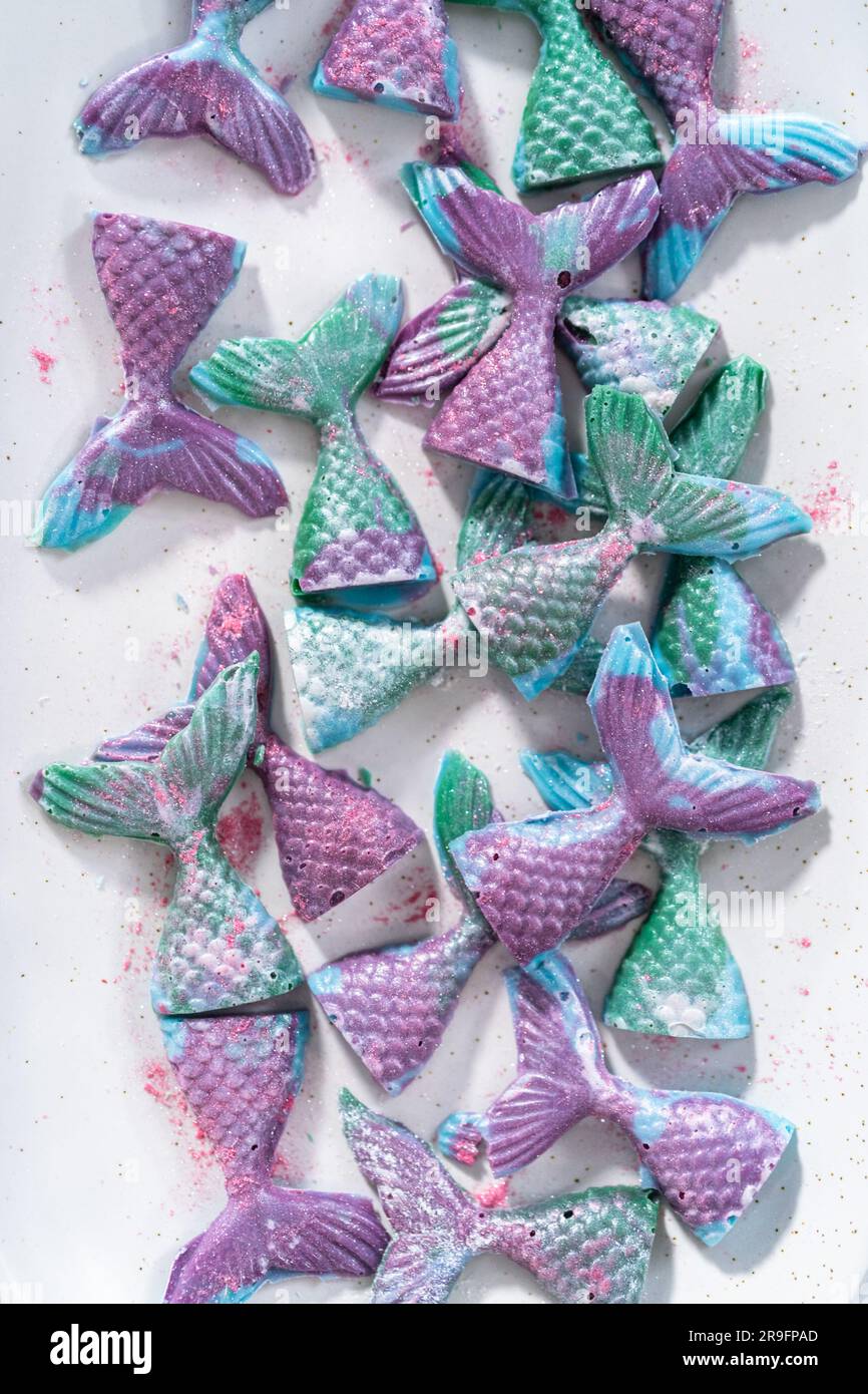 Chocolate mermaid tails Stock Photo - Alamy