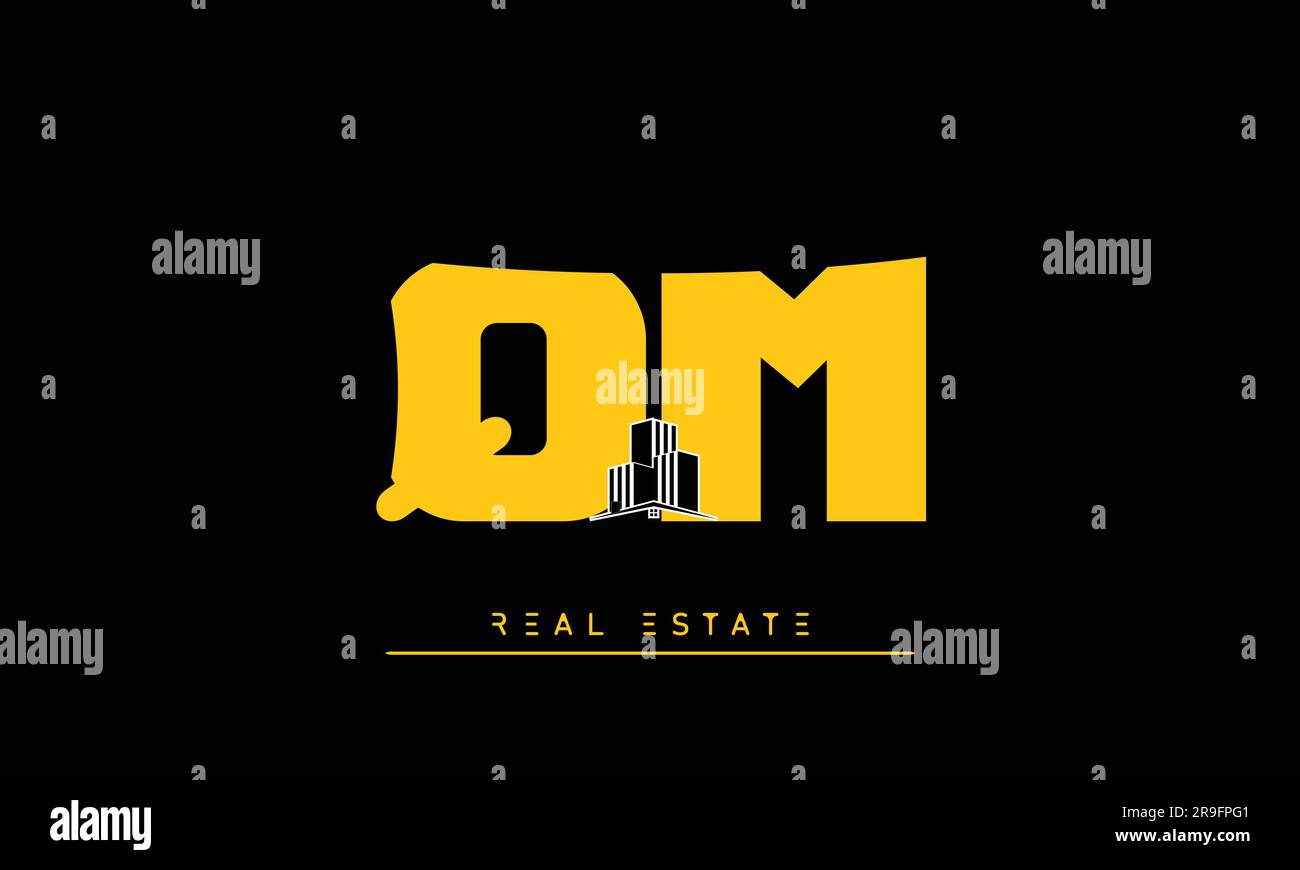 Real Estate letters Modern Creative logo QM , MQ Stock Vector Image ...