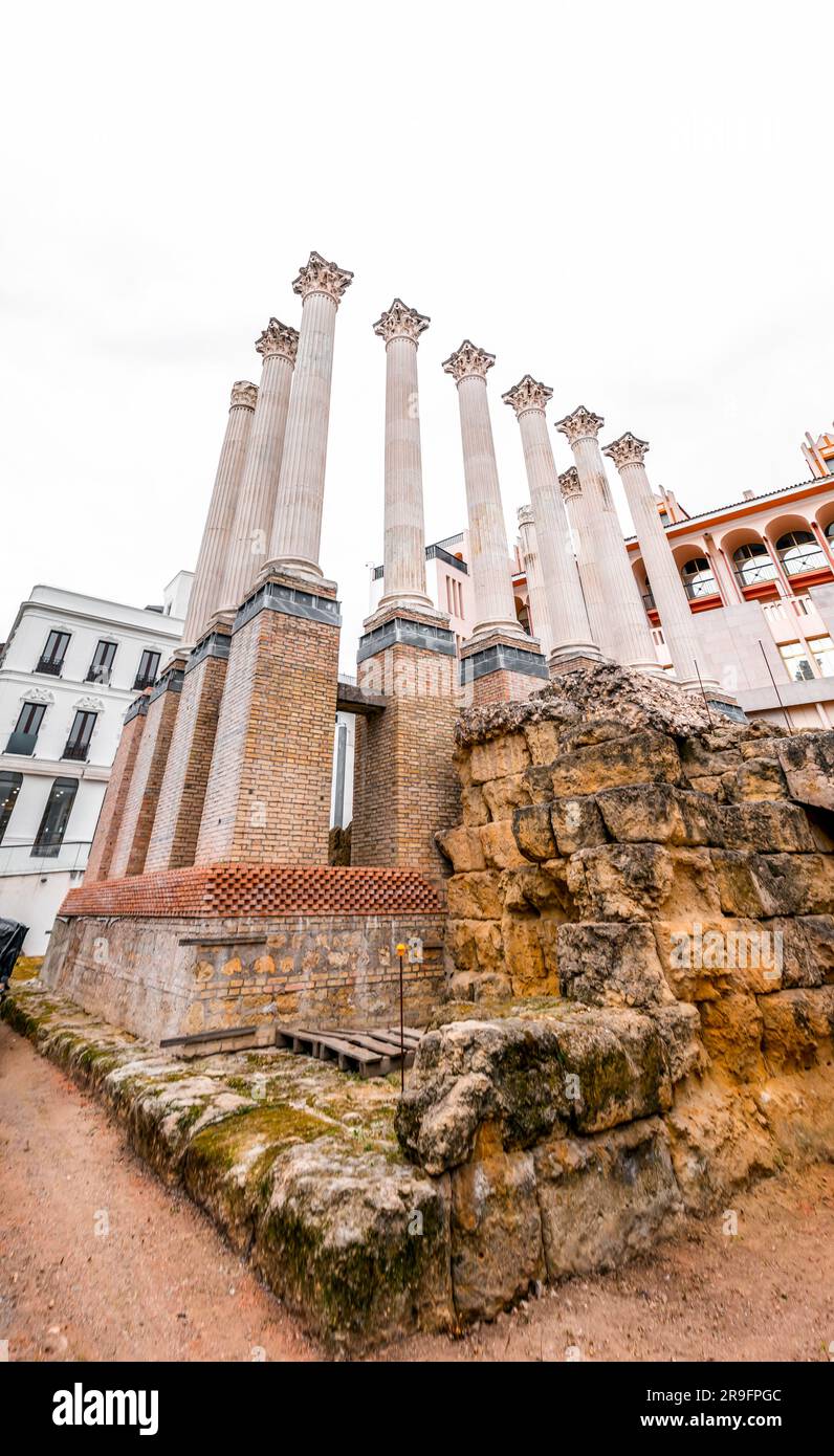 Remaining columns of the Roman temple, Templo Romano of Cordoba ...