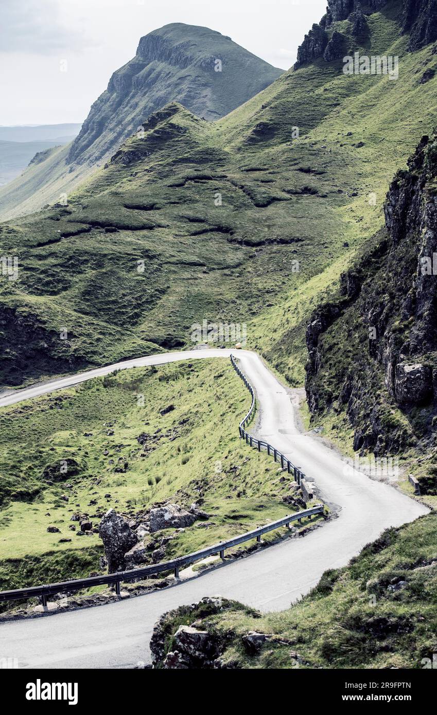 Road through the Quiraing on the Isle of Skye, Scotland, UK Stock Photo ...