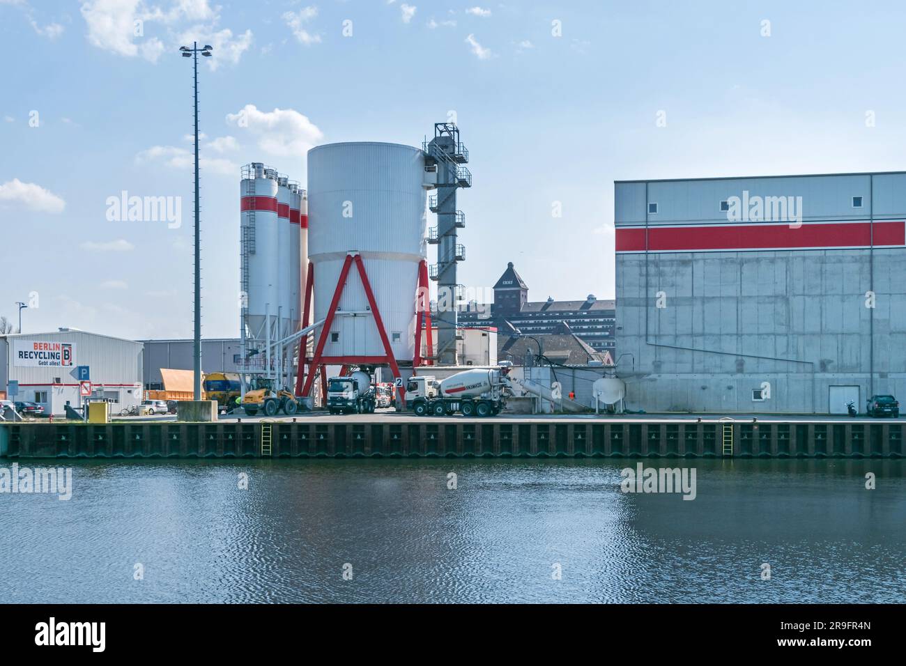 Berlin, Germany - April 20, 2021: Westhafen port BEHALA, inland port ...