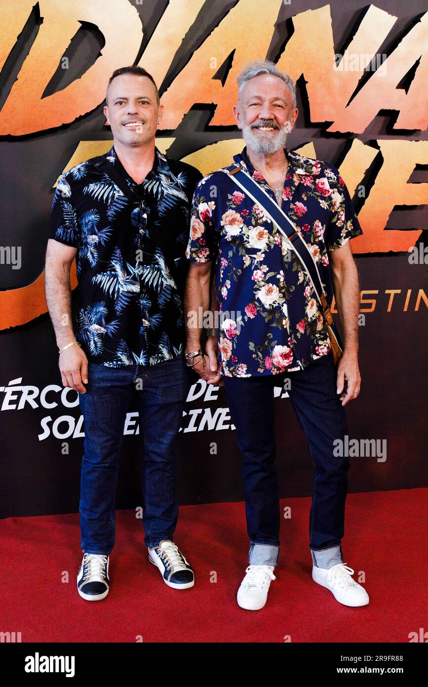 Rafa Sanchez and his partner pose at the photocall during the premiere ...