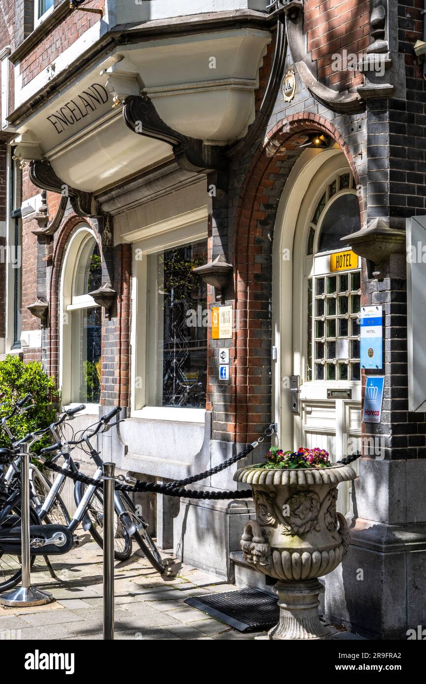 Front door of the England House on the Zevenlandenhuizen street in ...