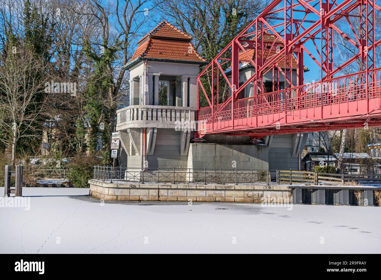 Berlin, Germany - February 12, 2021: Heritage-protected steel truss ...